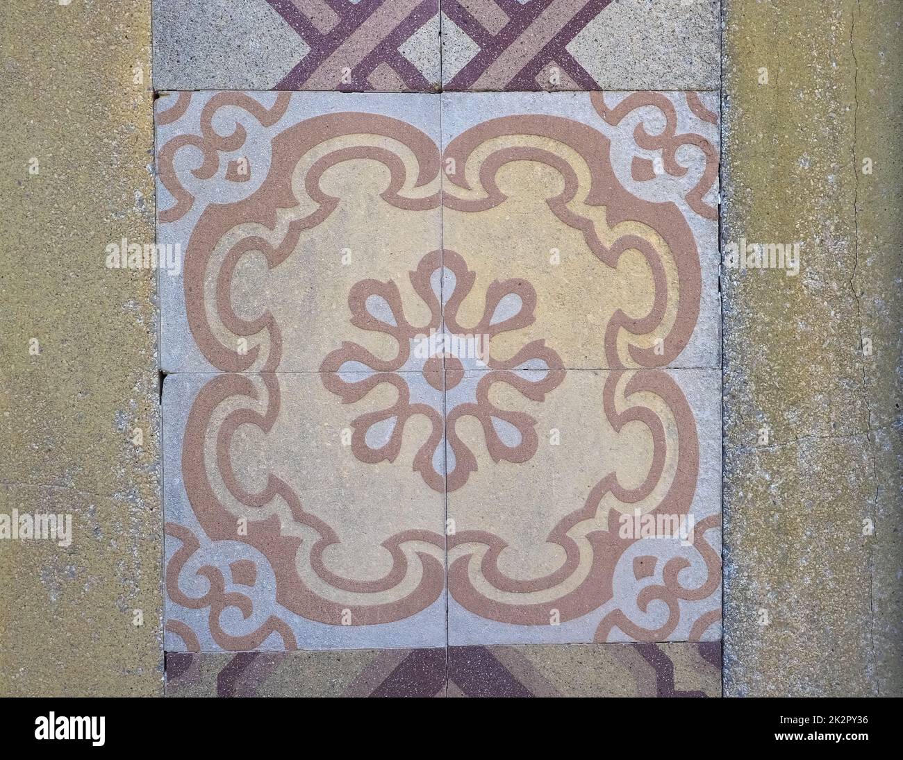 ancient tiled floor Stock Photo - Alamy