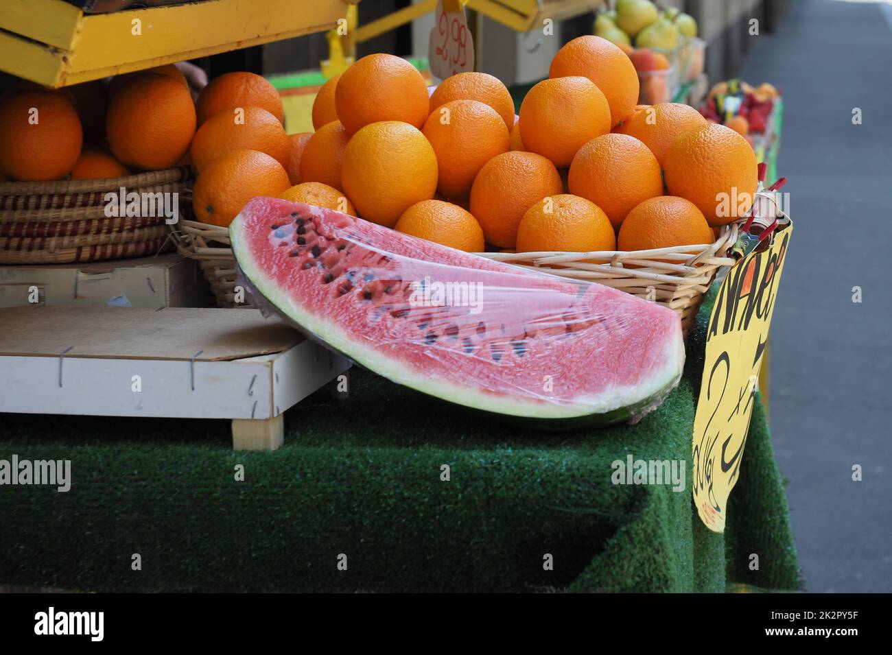 fruit including oranges and watermelon Stock Photo - Alamy