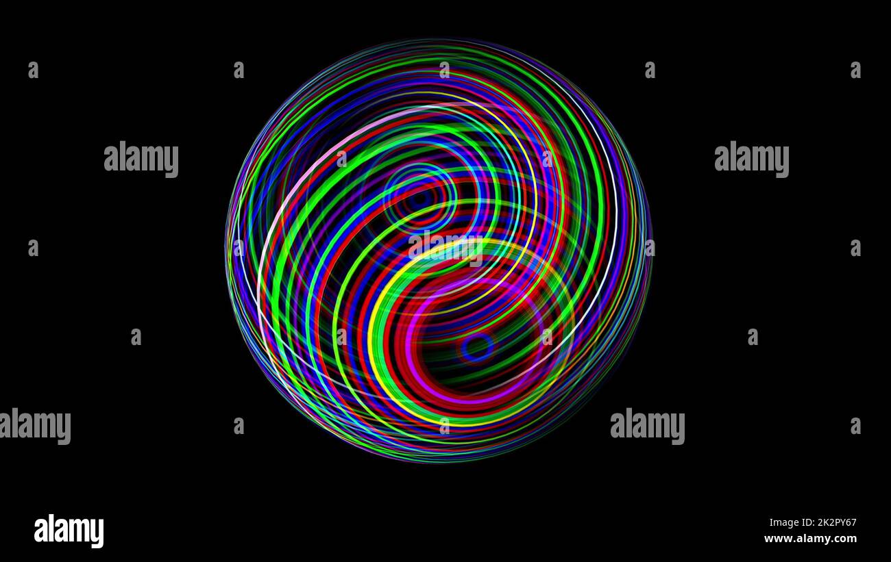 3D illustration of Colorful sphere Stock Photo - Alamy