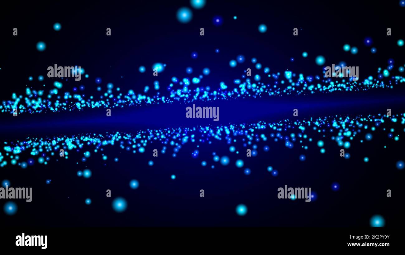 Elegant blue flying particles background.3d illustration Stock Photo ...