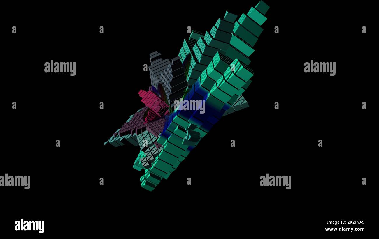 3D illustration of abstract object Stock Photo - Alamy