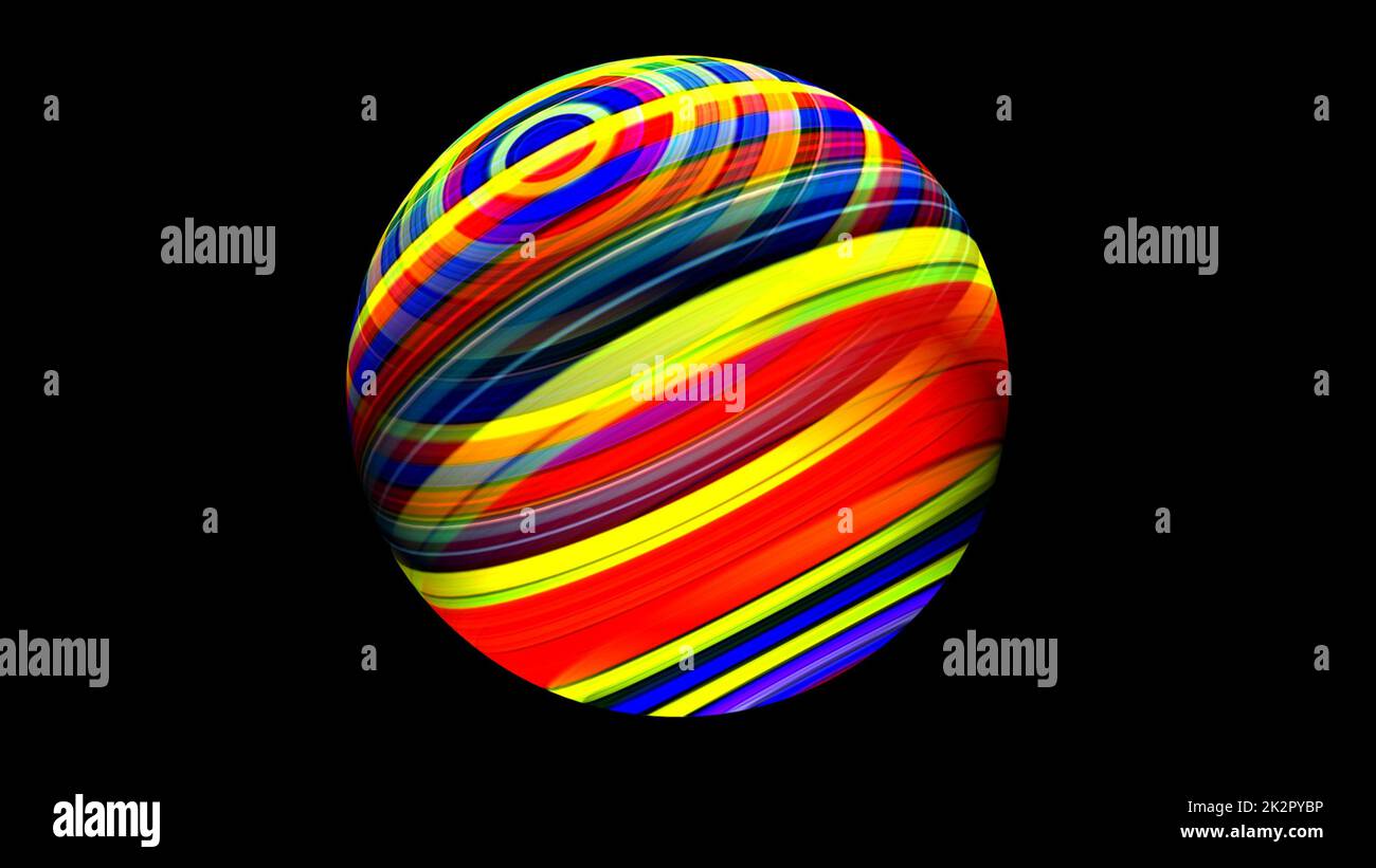 3D illustration of Colorful sphere Stock Photo - Alamy