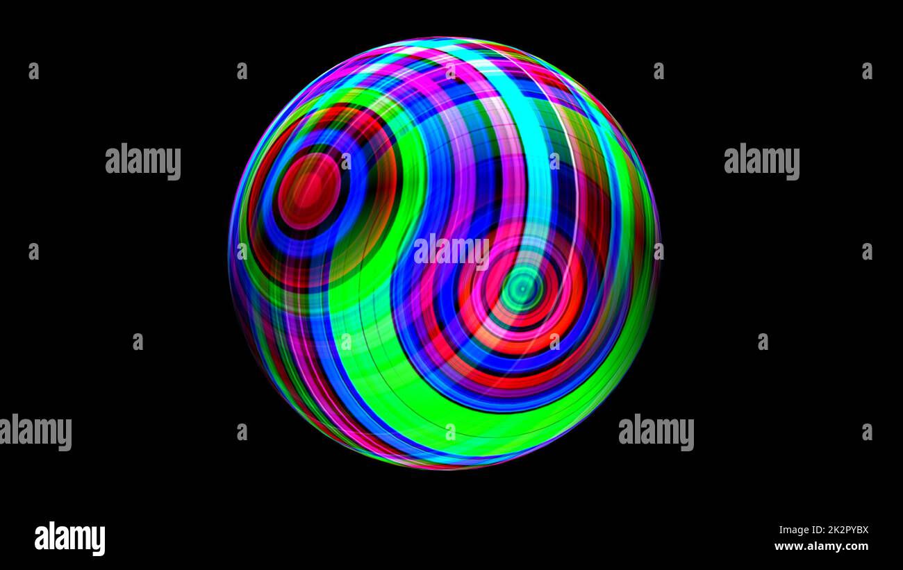 3D illustration of Colorful sphere Stock Photo - Alamy