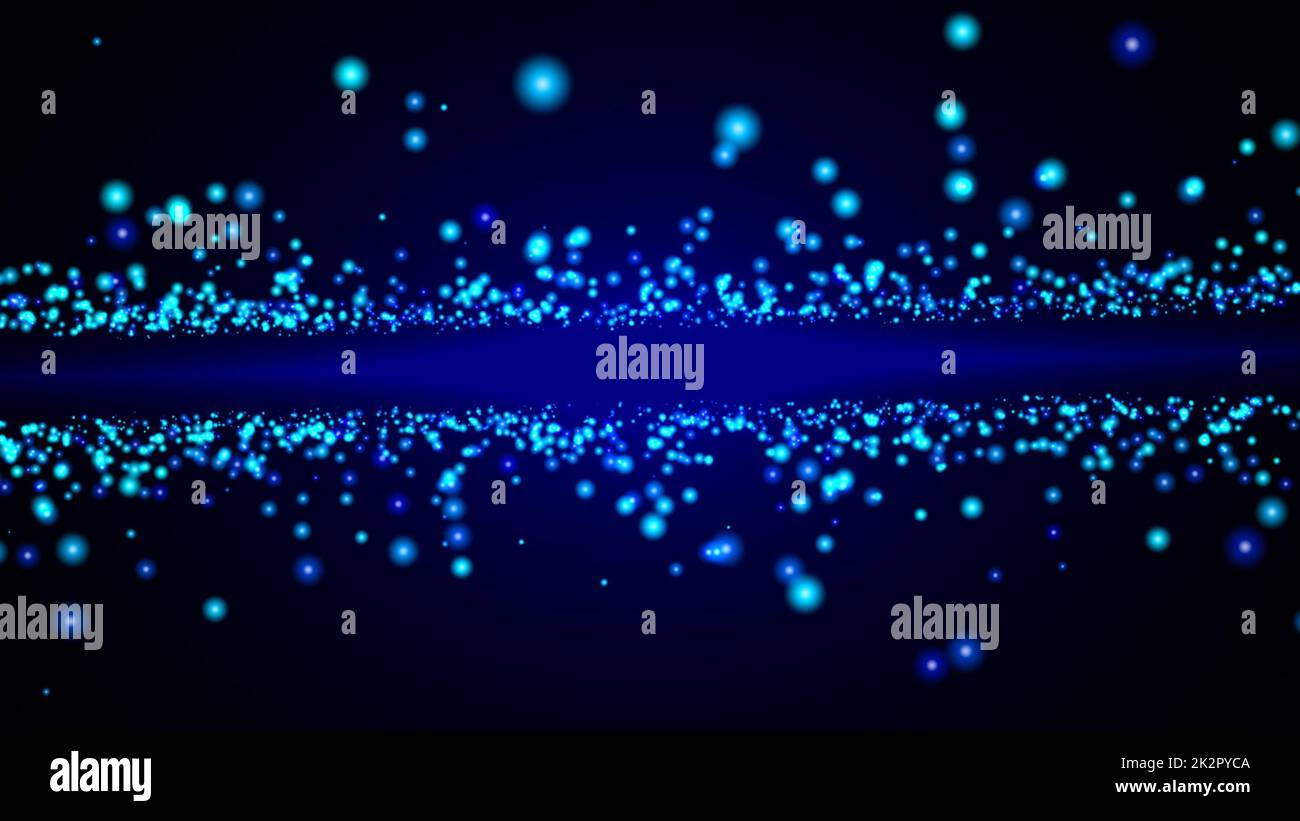 Elegant blue flying particles background.3d illustration Stock Photo ...