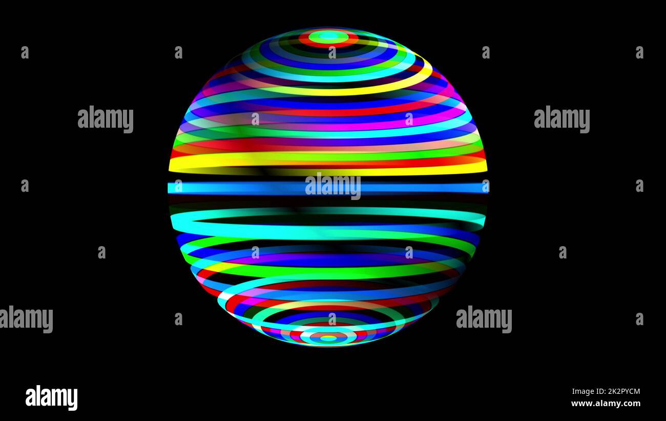 3D illustration of Colorful sphere Stock Photo - Alamy
