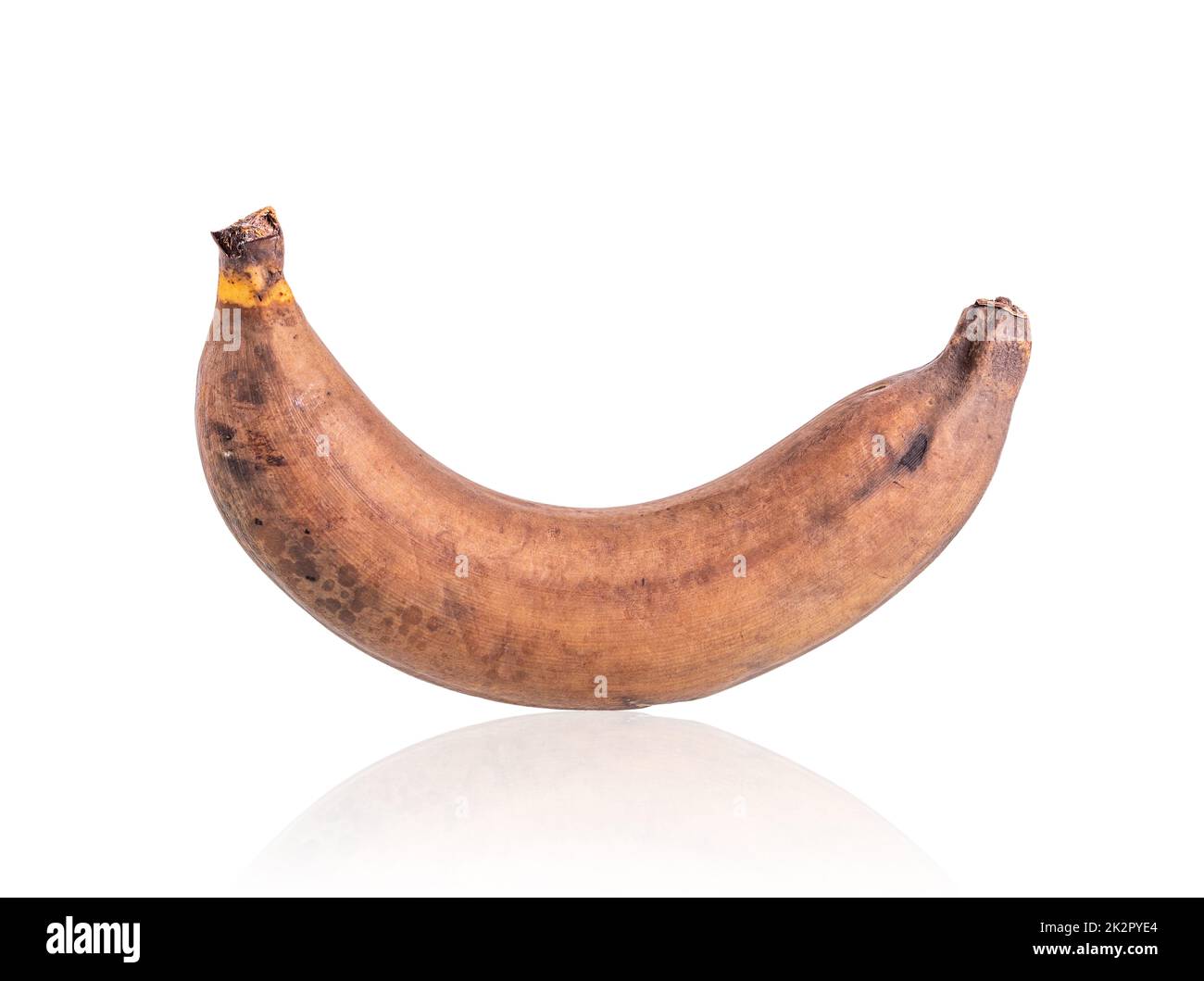 Rotten banana isolated on white background Stock Photo - Alamy
