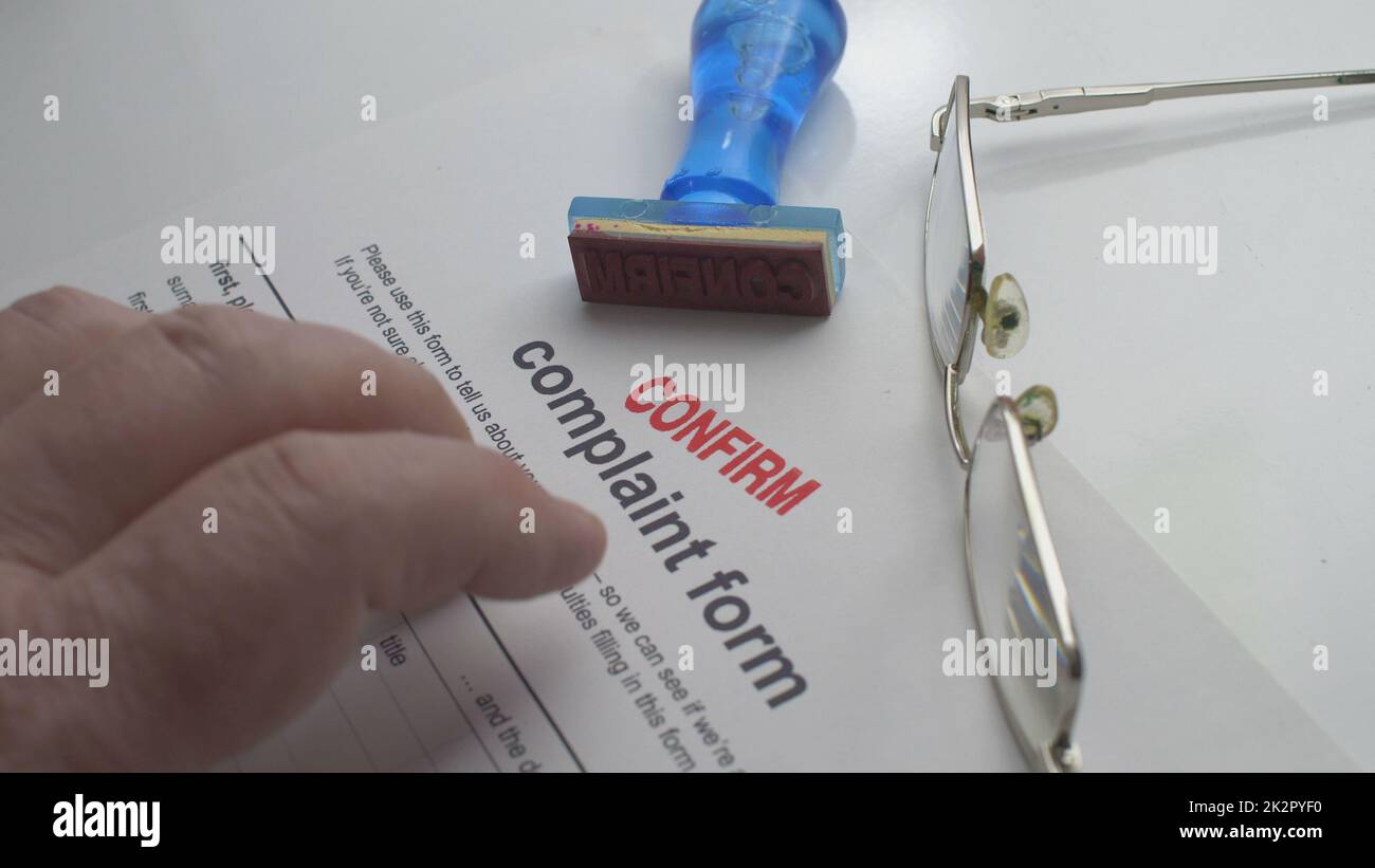 Complaint text grunge concept hi-res stock photography and images - Alamy