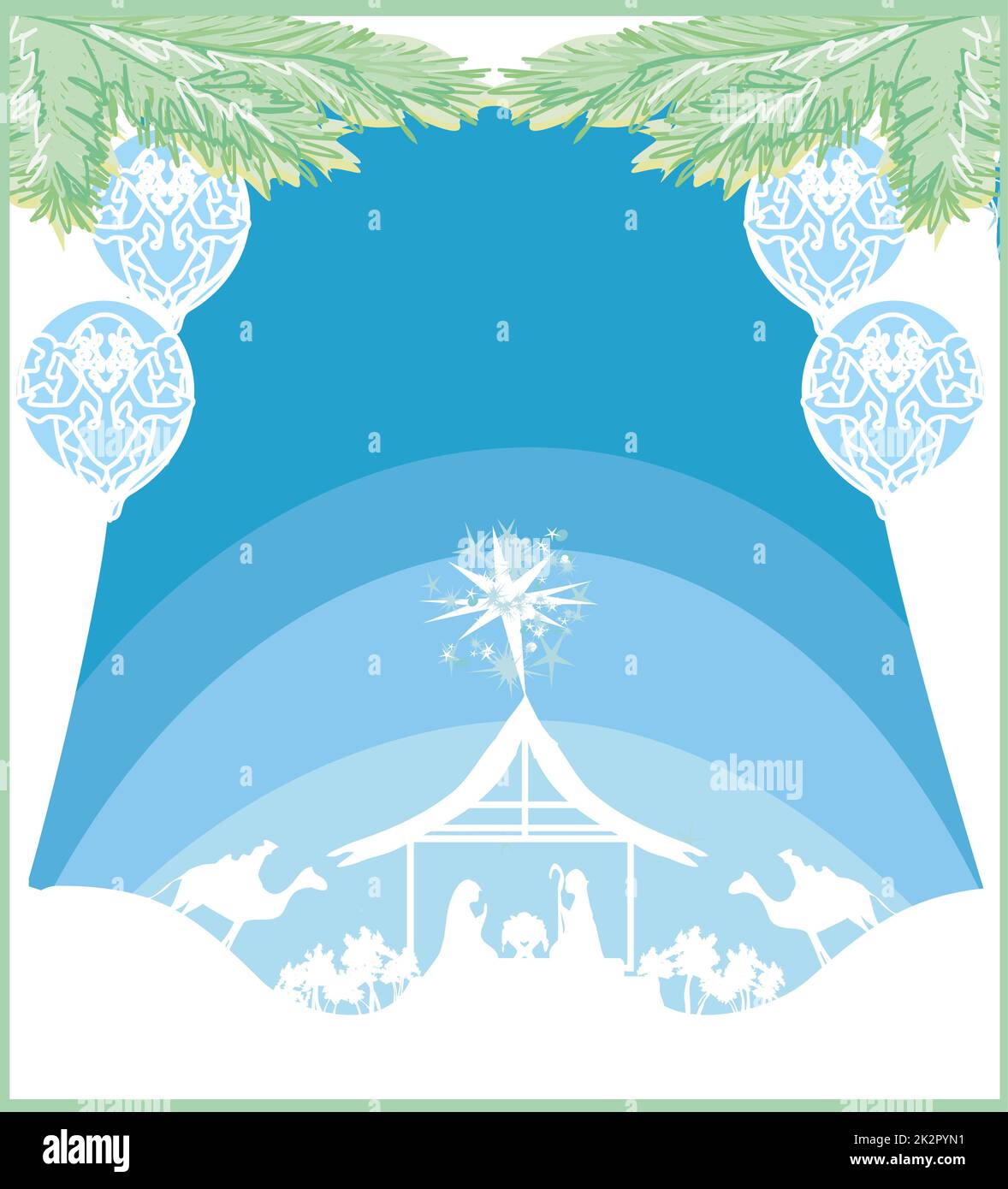 birth of Jesus in Bethlehem card Stock Photo - Alamy