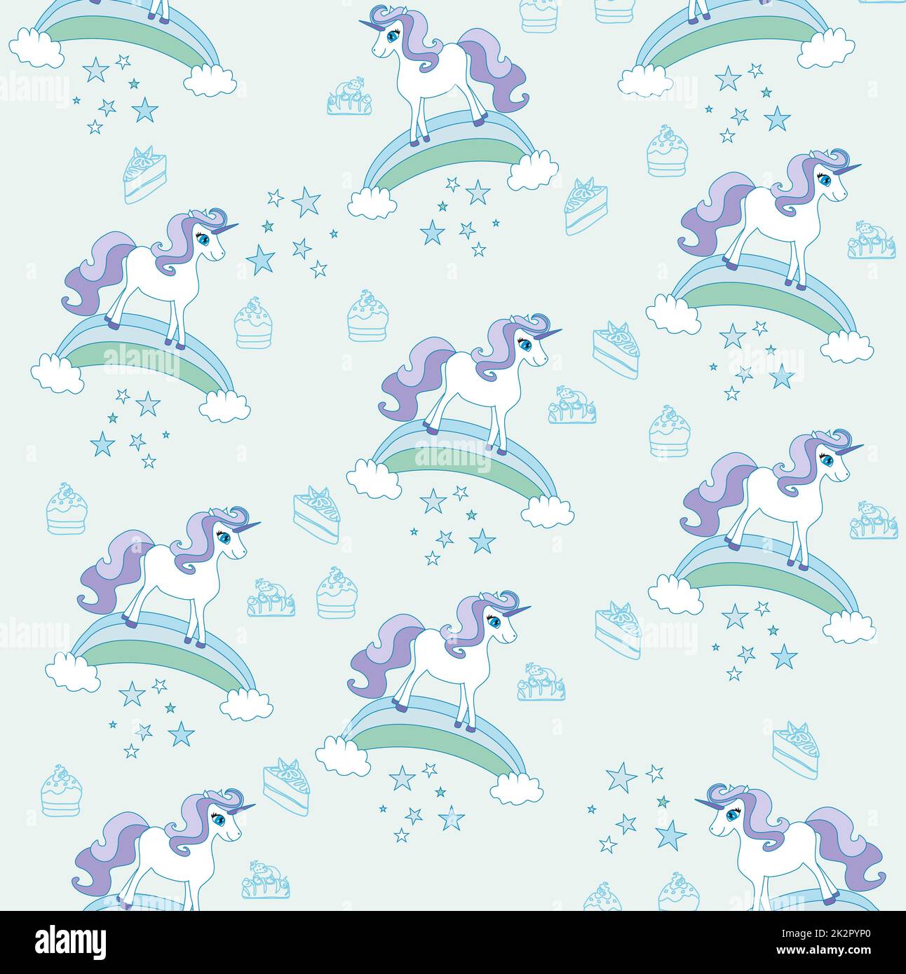 Unicorn pattern hi-res stock photography and images - Alamy