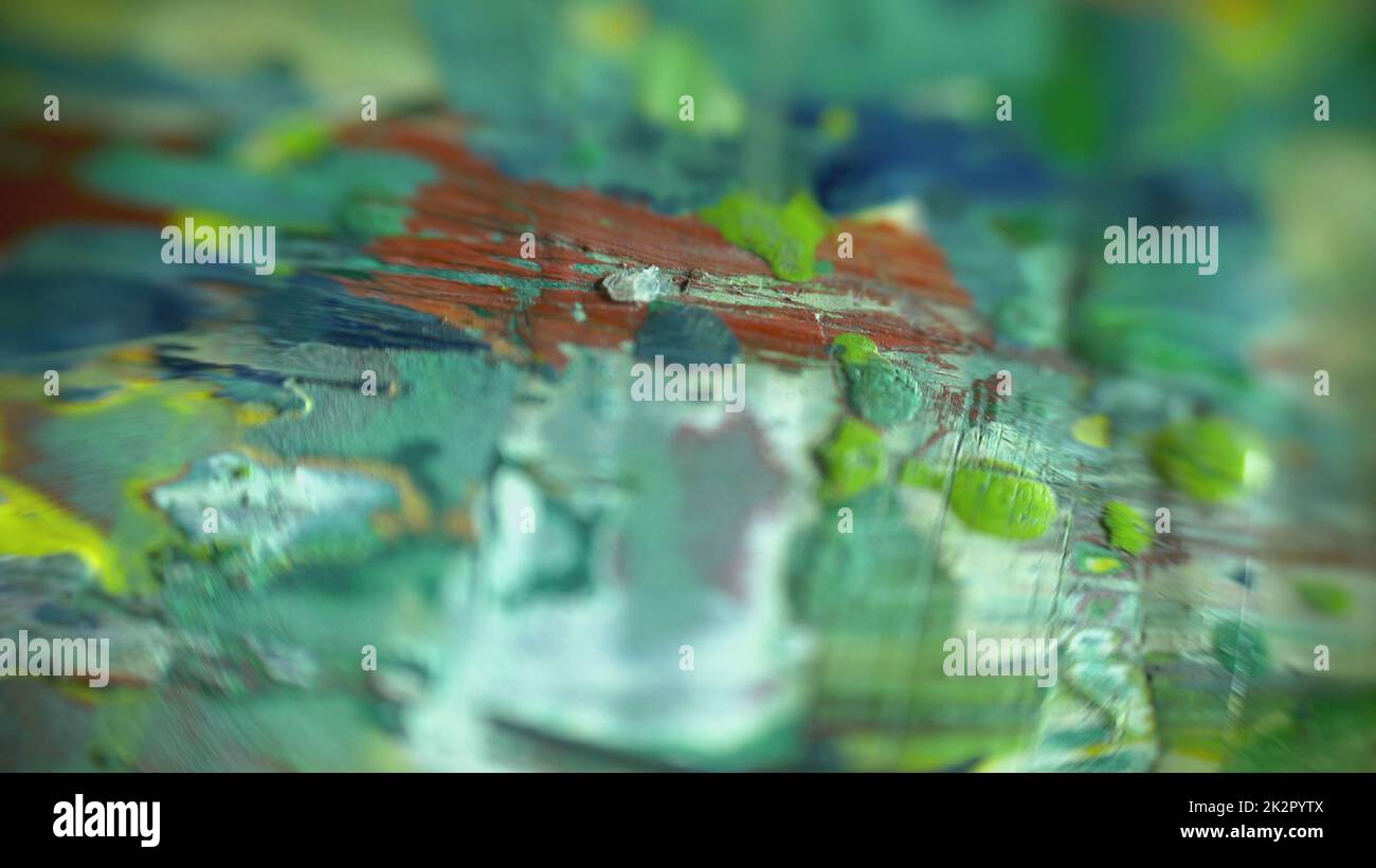 Close up acrylic paints mixing hi-res stock photography and images - Alamy