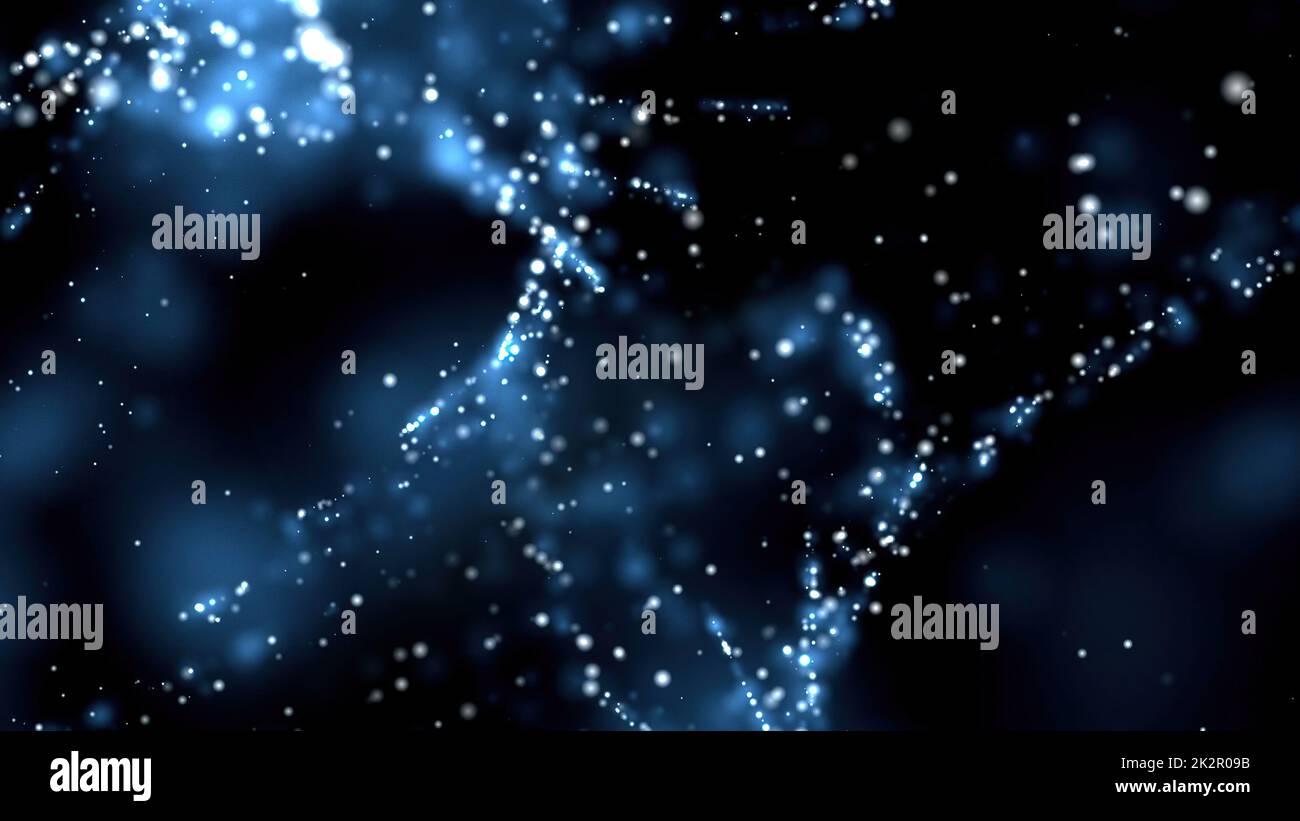 Blue Dust Particles over black 3d illustration Stock Photo - Alamy