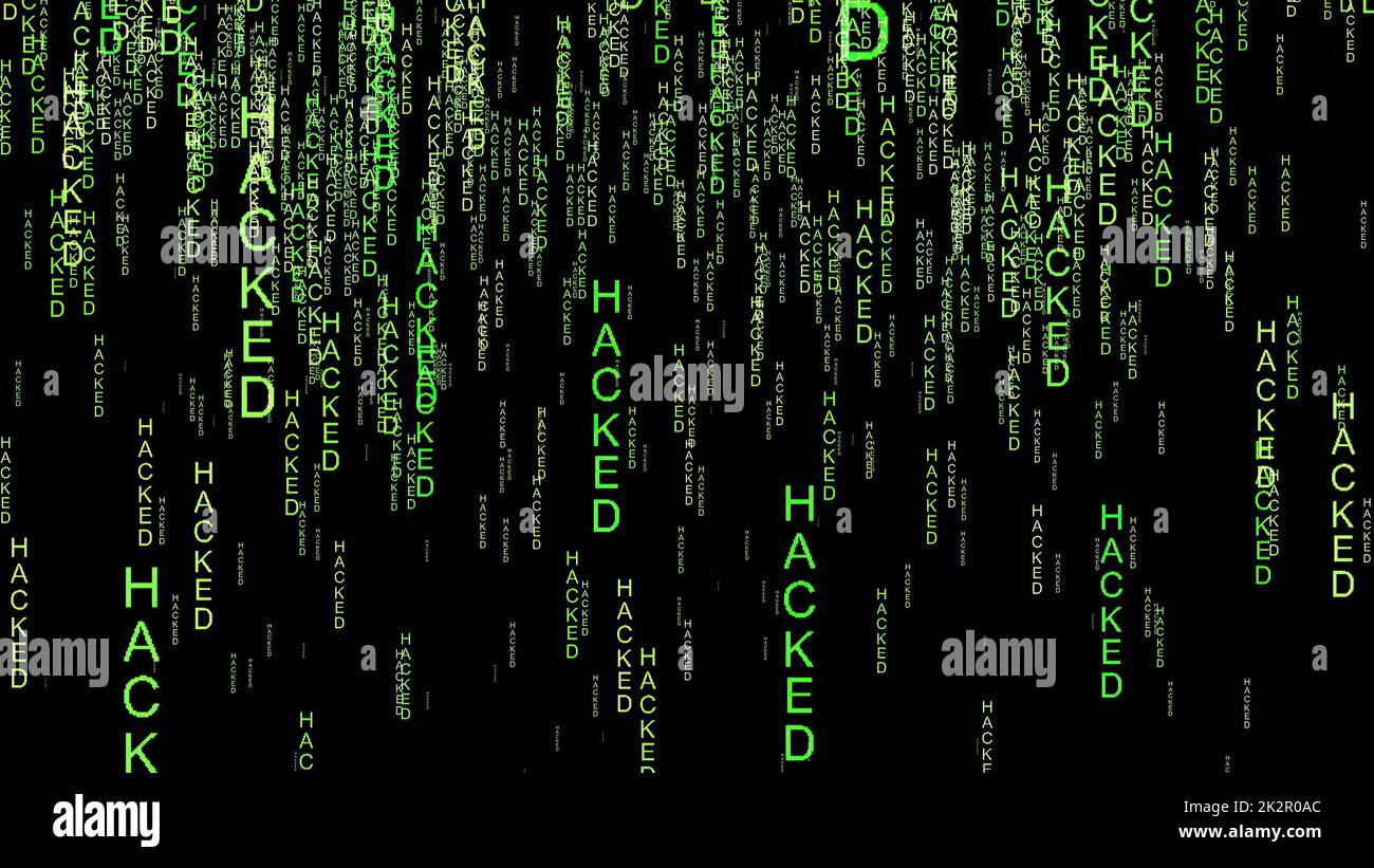 Hacked data code on the web Stock Photo - Alamy