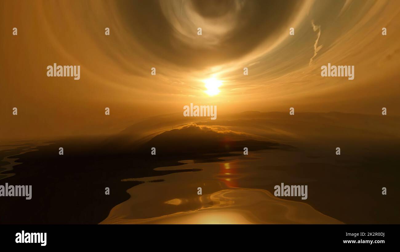 Beautiful sunset clouds reflected hi-res stock photography and images ...