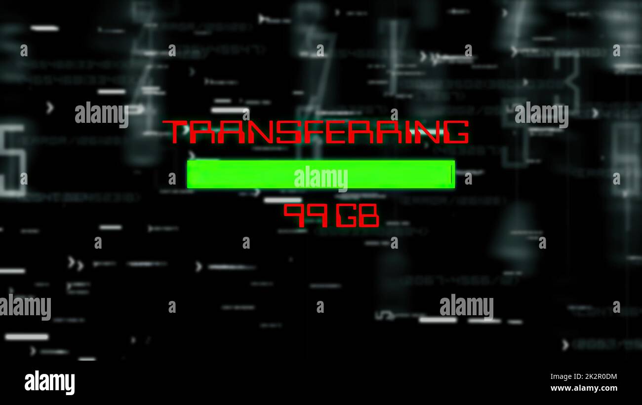 Transferring data progress bar on digital background Stock Photo - Alamy