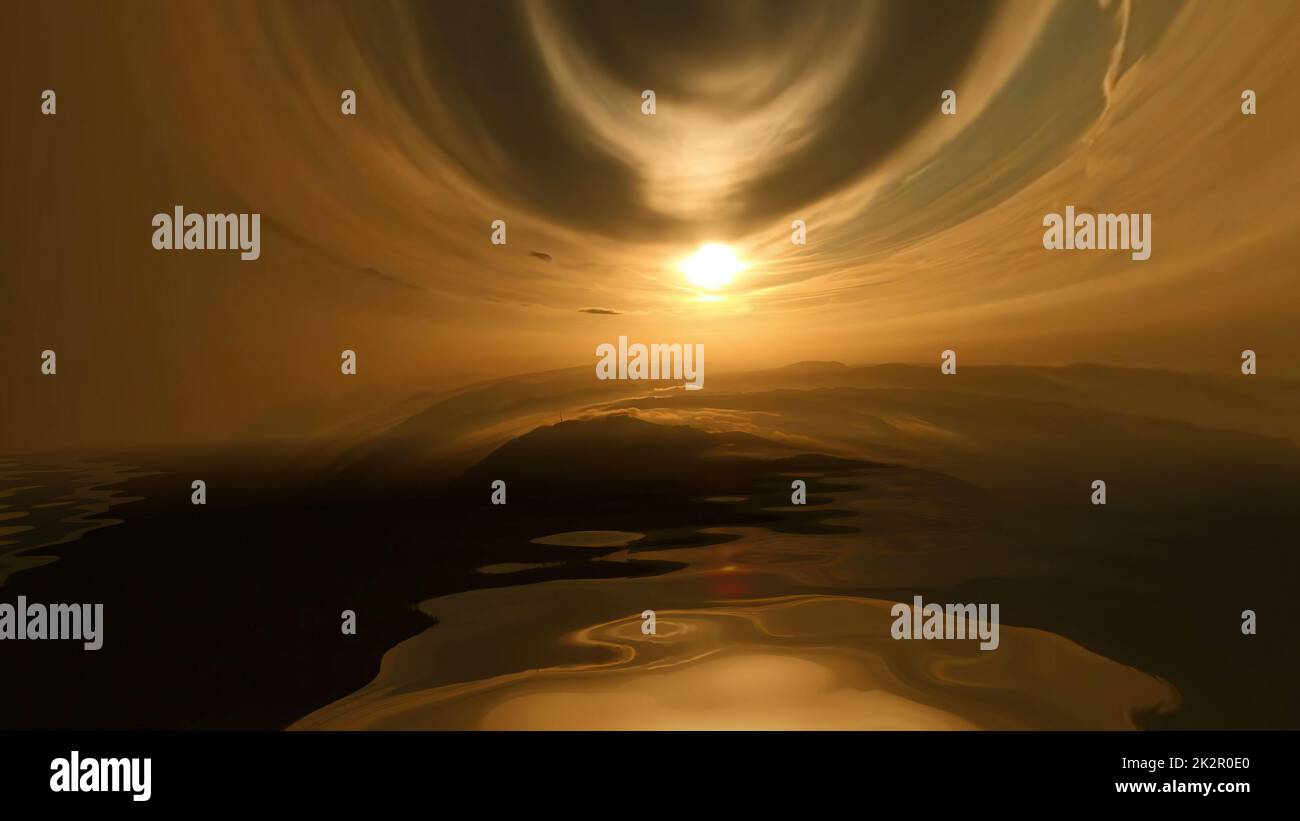 Sun and clouds reflected in water hi-res stock photography and images ...