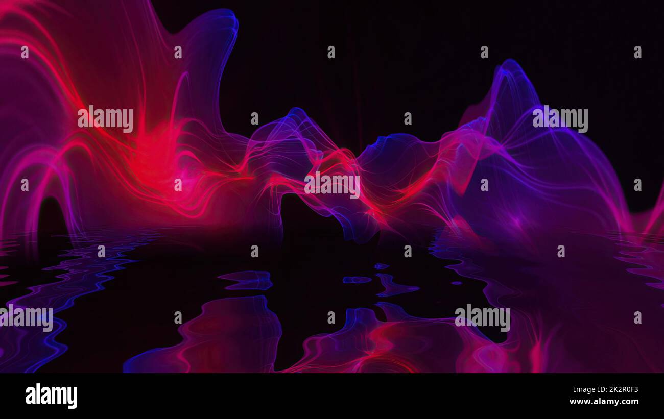 Abstract Digital Wave And Smoke Flow background Stock Photo - Alamy