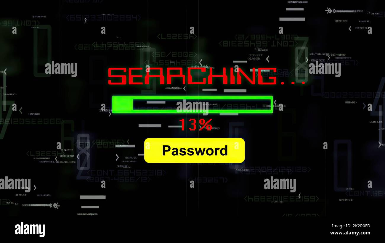 Searching for password online progress bar Stock Photo - Alamy