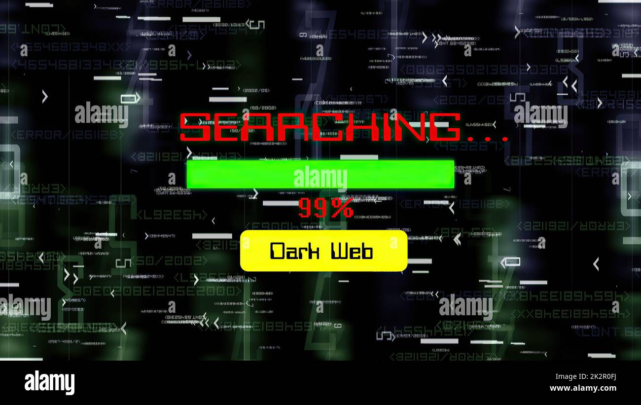 Searching on dark web progress bar Stock Photo - Alamy
