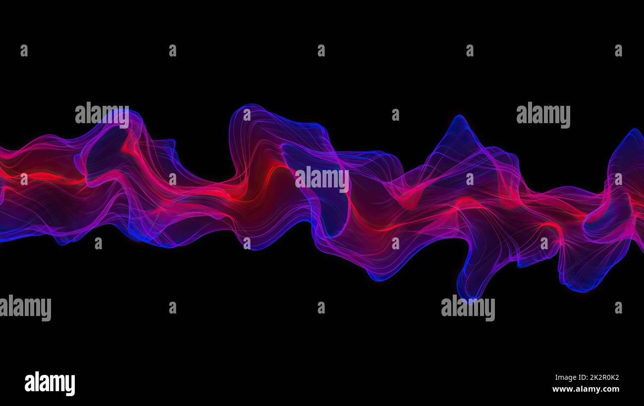 Abstract Digital Wave And Smoke Flow Stock Photo - Alamy