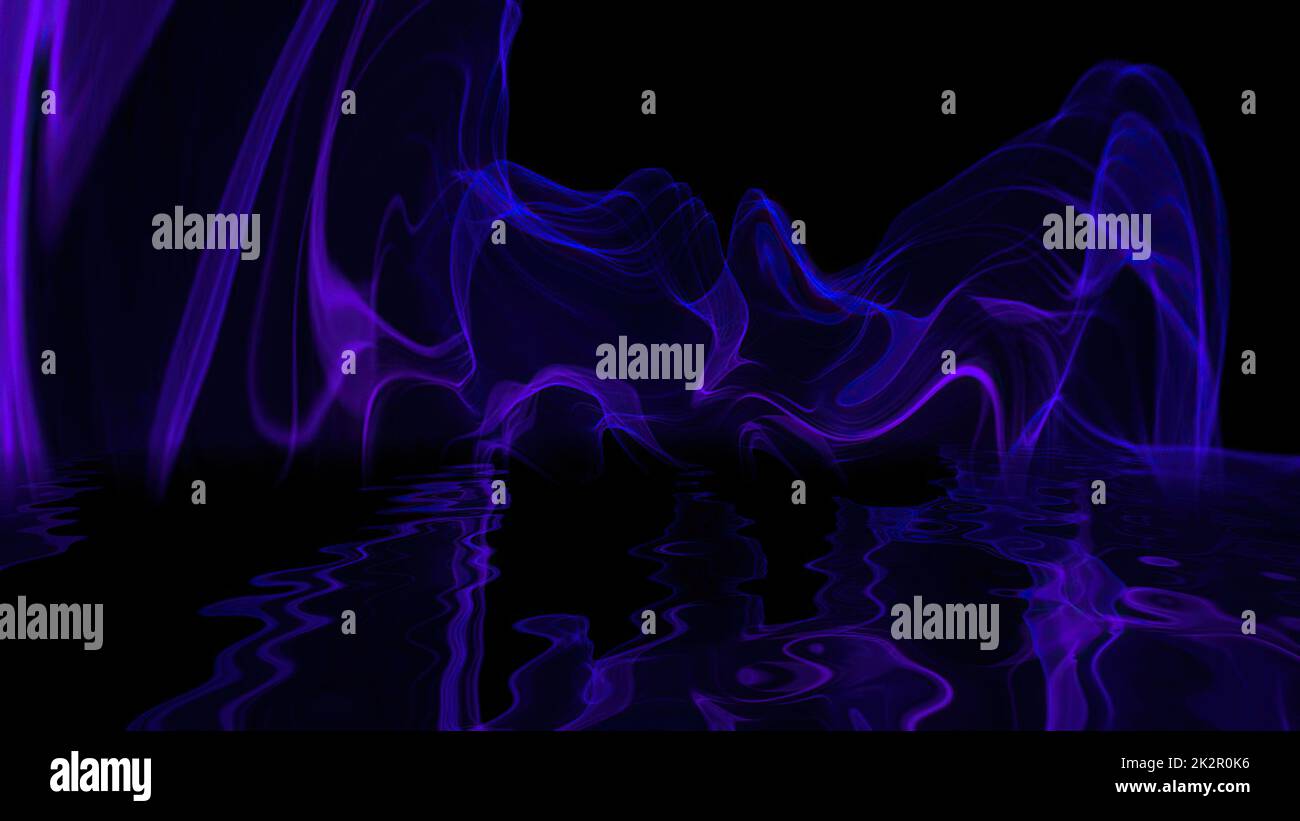 Abstract Digital Wave And Smoke Flow Stock Photo - Alamy