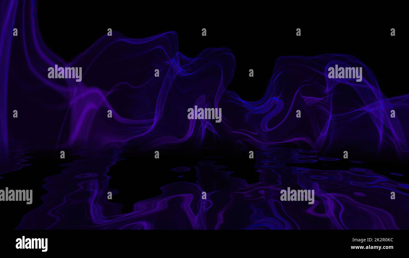 Abstract Digital Wave And Smoke Flow Stock Photo - Alamy