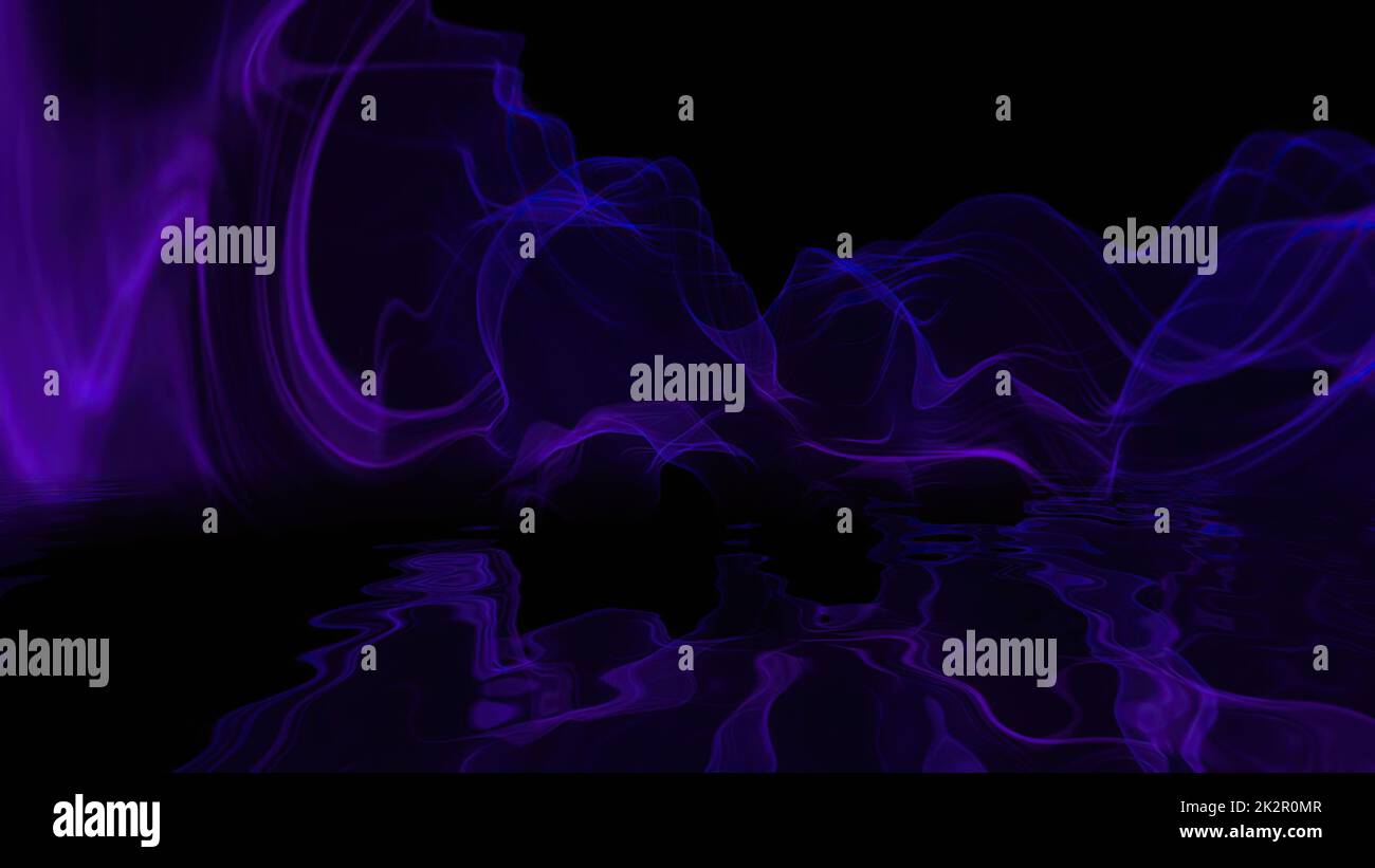 Abstract Digital Wave And Smoke Flow Stock Photo - Alamy