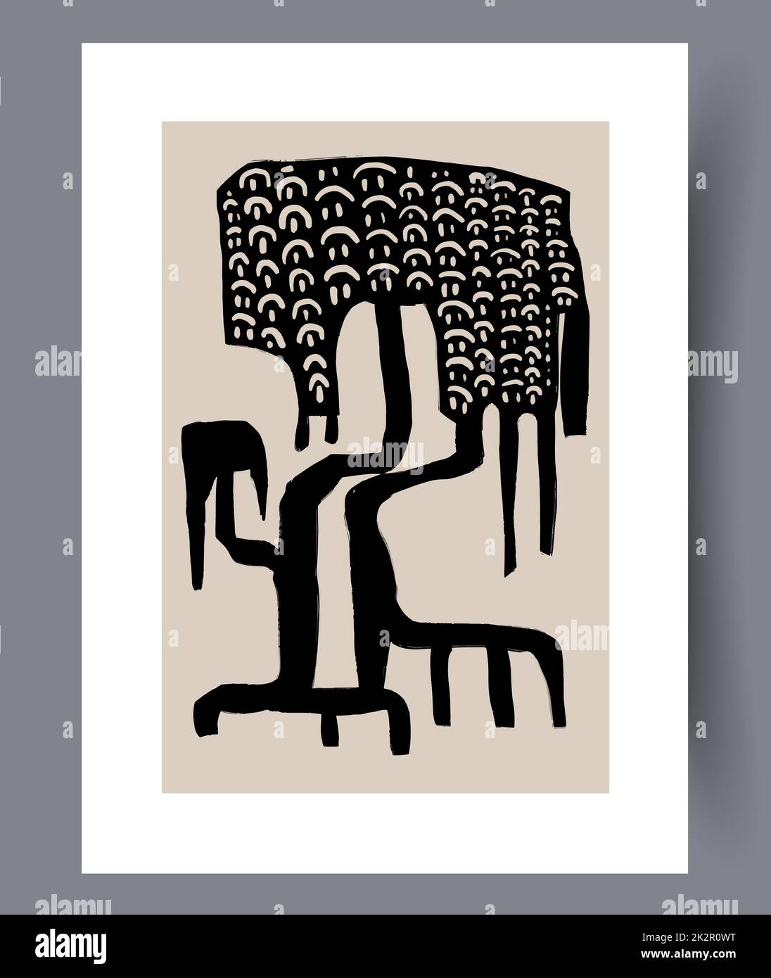 Scandinavian abstract vector print set Stock Photo - Alamy