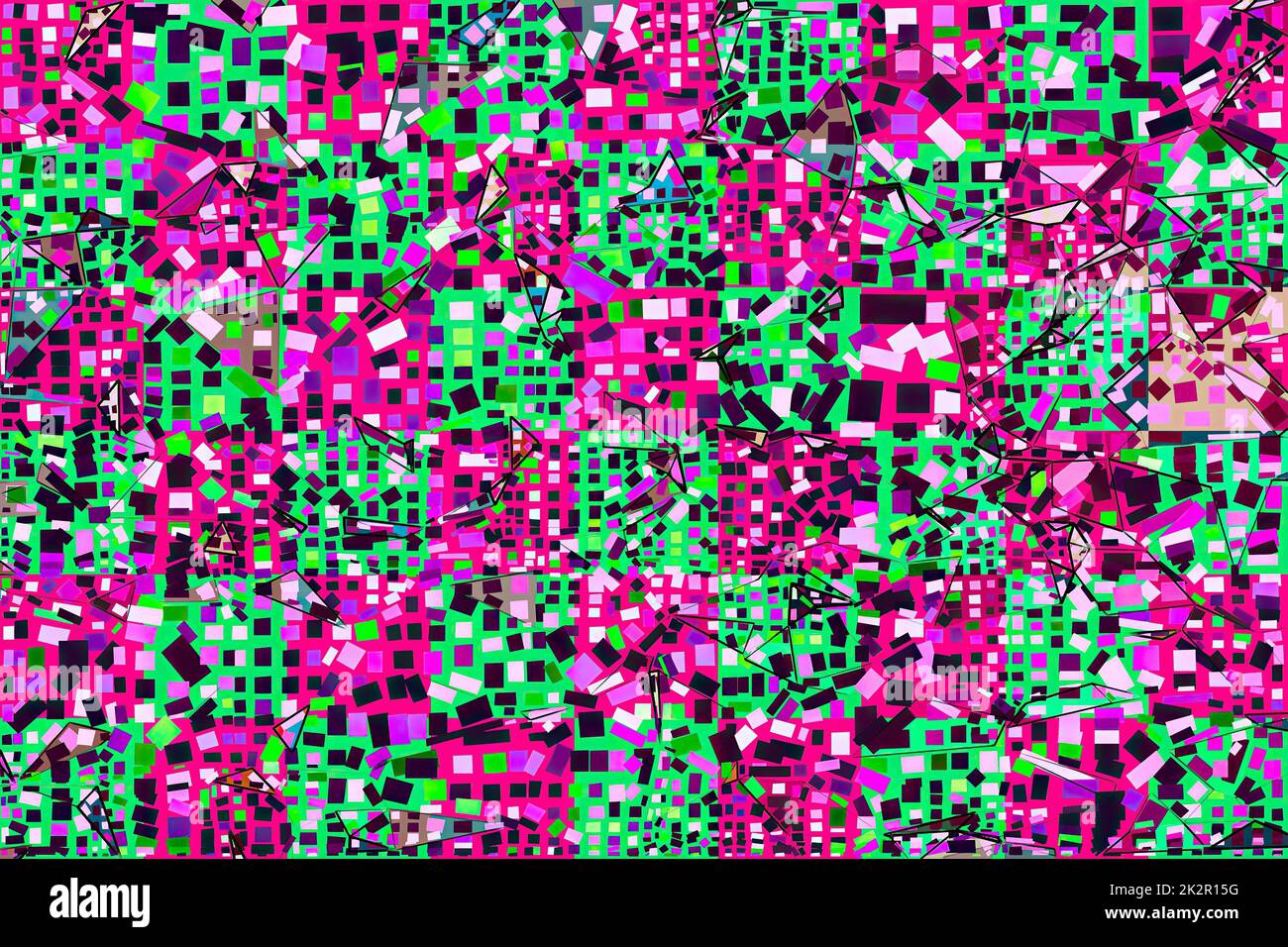 Artwork of abstract composition made with geometrical shapes and ...