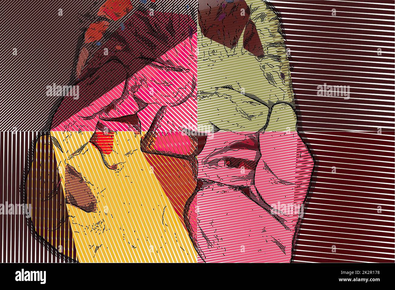 Artwork of abstract composition made with shapes and elements Stock ...