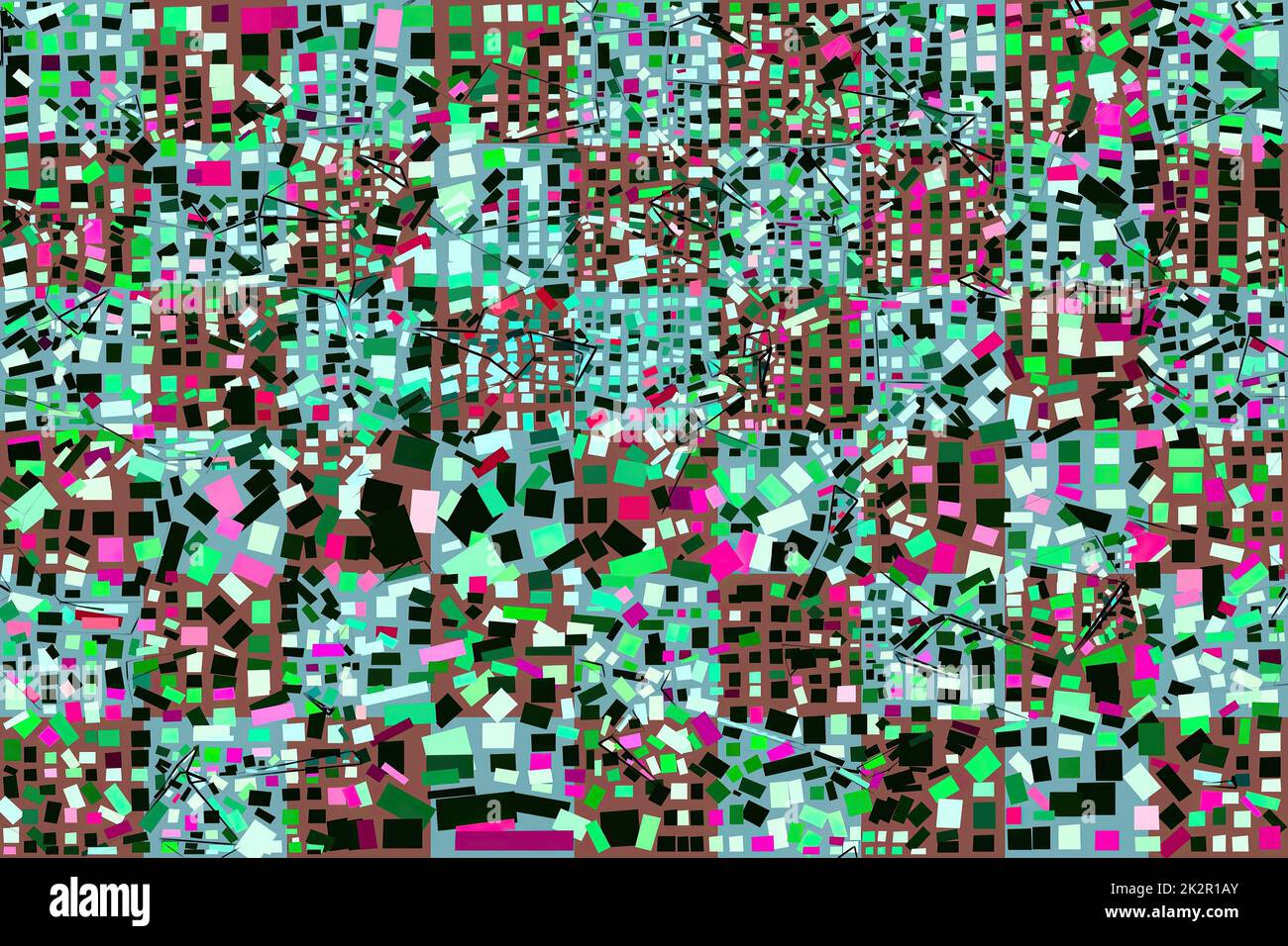 Artwork of abstract composition made with geometrical shapes and ...