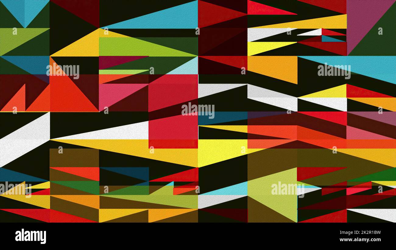 Artwork of abstract composition made with geometrical shapes and Stock ...