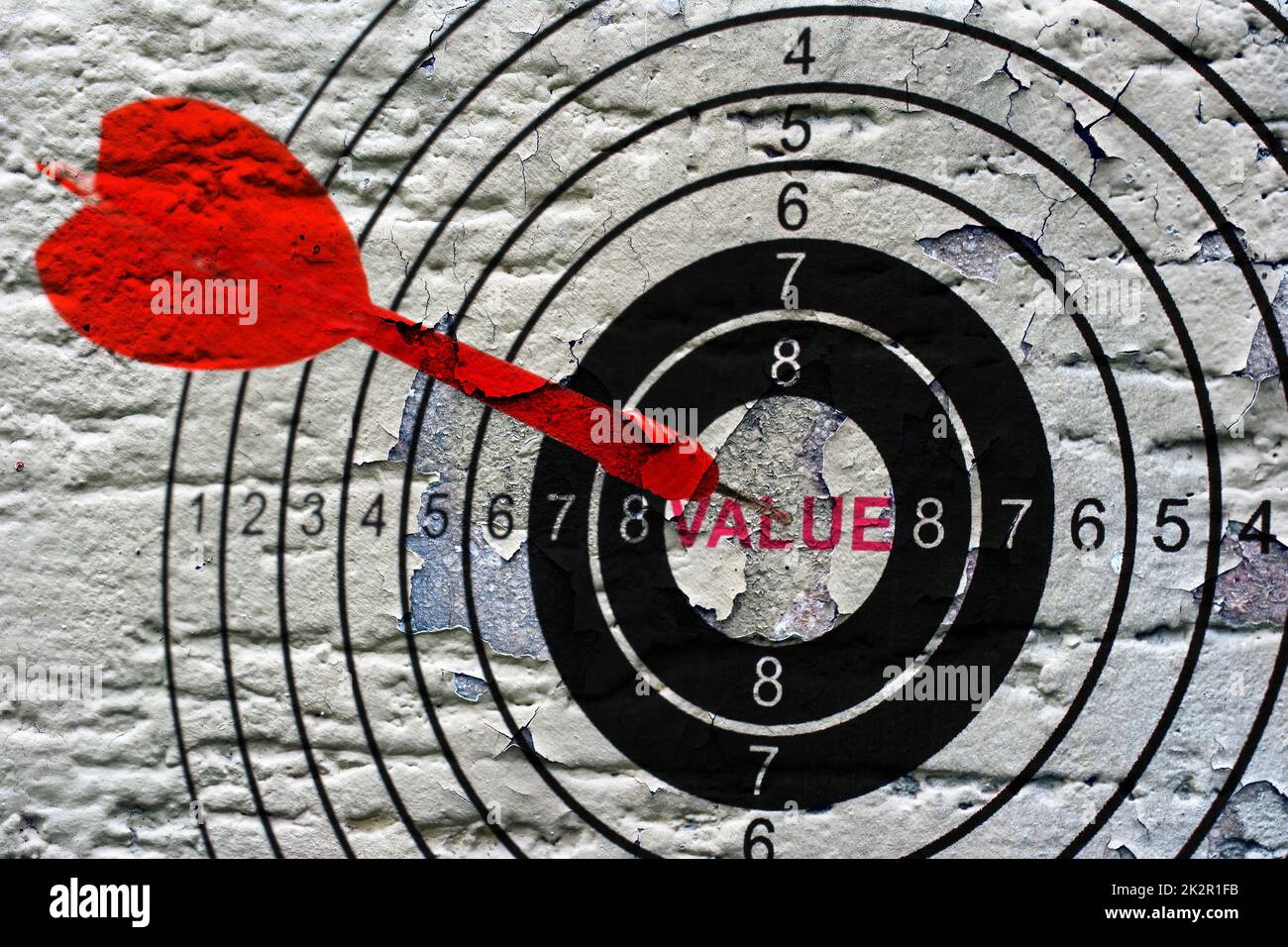 Value target grunge concept Stock Photo - Alamy