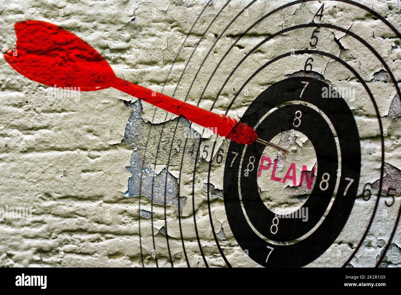 Plan target grunge concept Stock Photo - Alamy