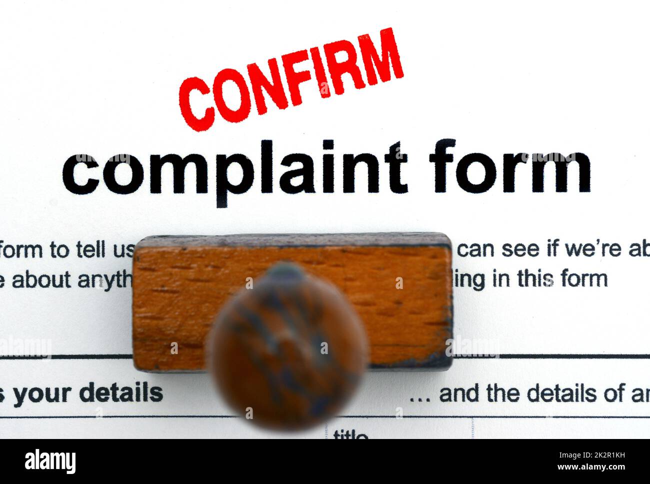 Complaint form complain hi-res stock photography and images - Alamy
