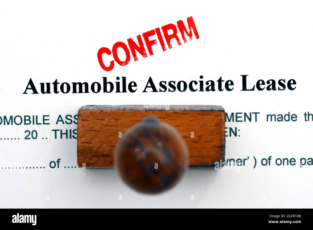 Automobile lease form Stock Photo - Alamy