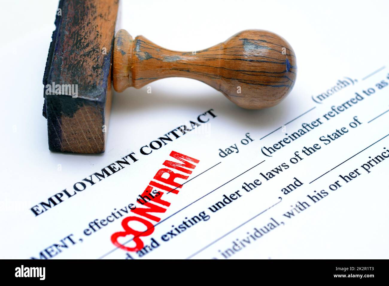 Employment contract confirm Stock Photo - Alamy