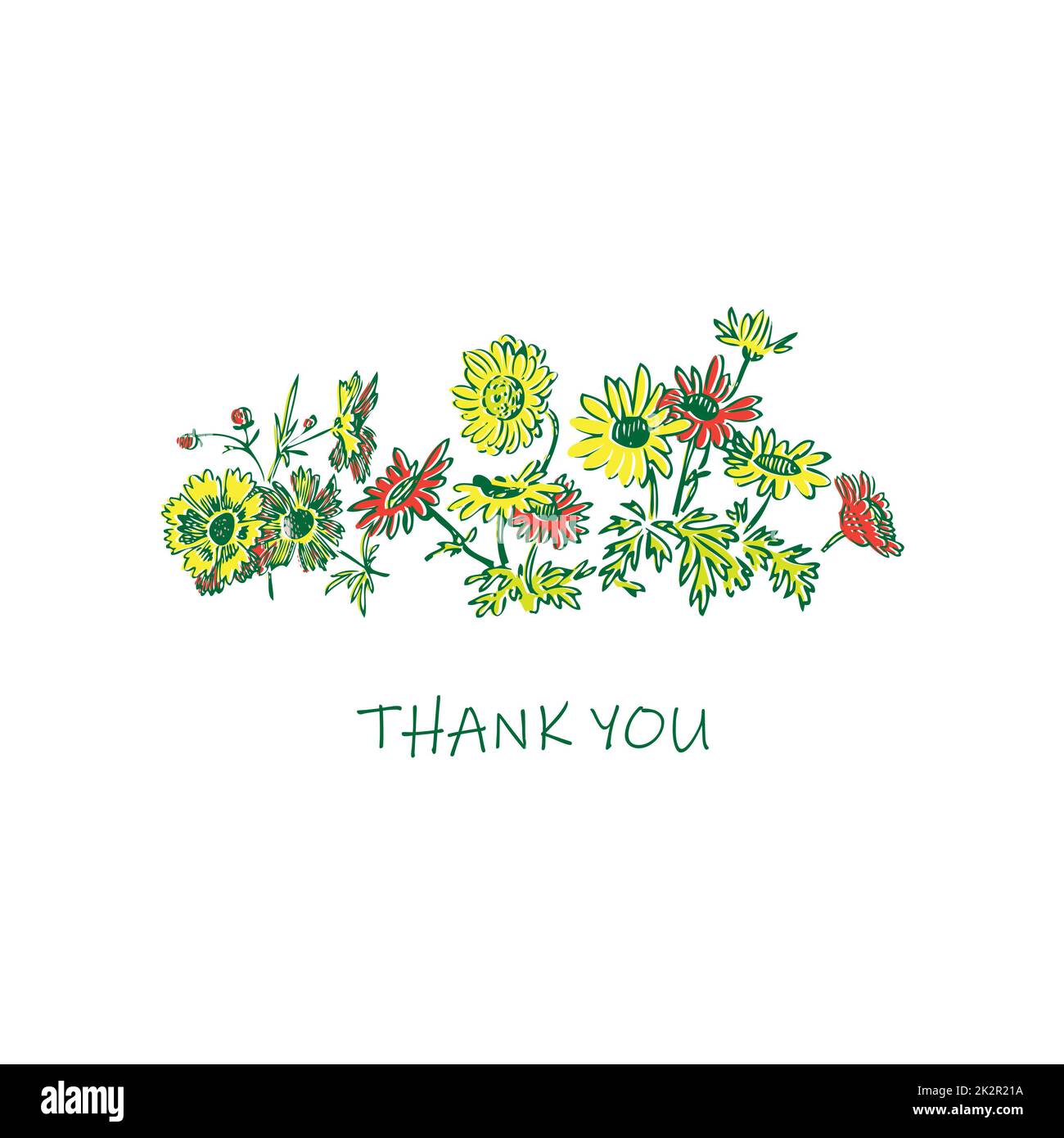 Wedding invitation floral card. Chrisantemum flowers, stems, leaves in ...