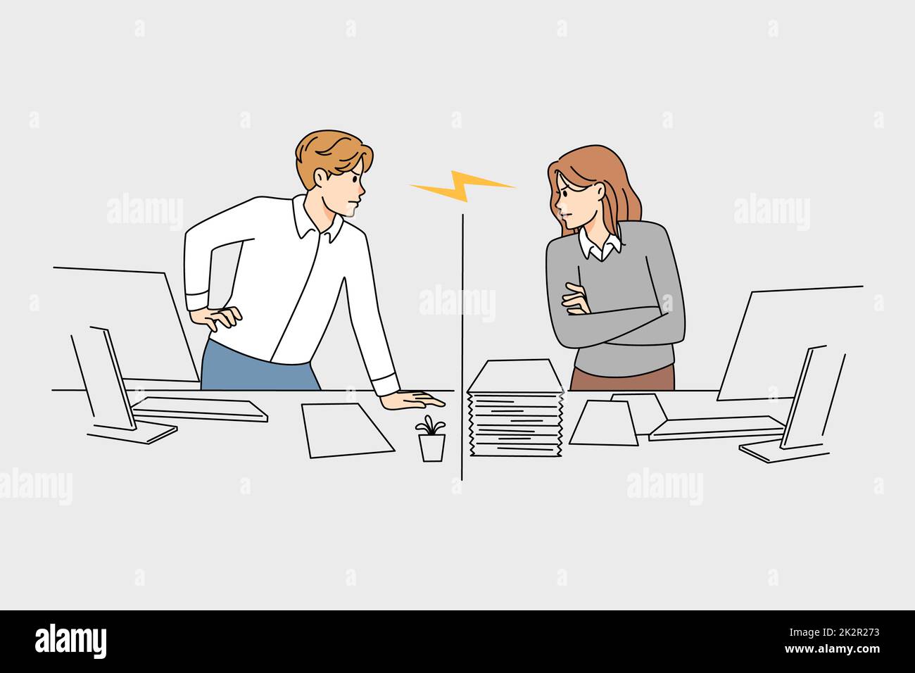 Conflict among colleagues in office Stock Photo - Alamy