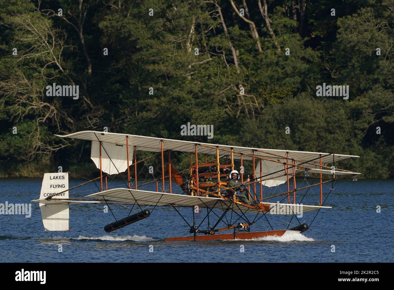 A replica of Waterbird, the UK's first successful seaplane and the only ...