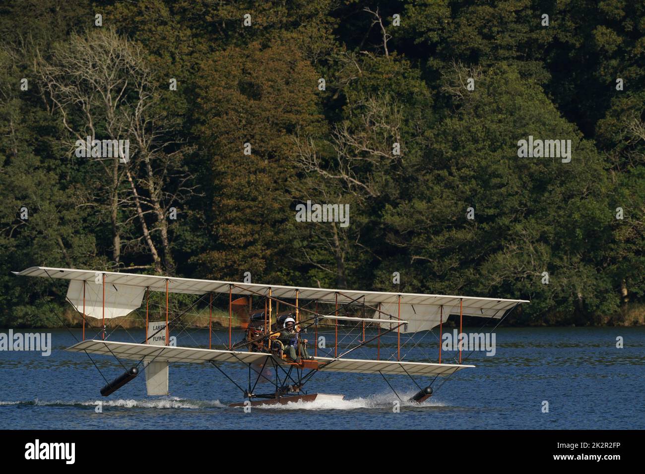 A replica of Waterbird, the UK's first successful seaplane and the only ...