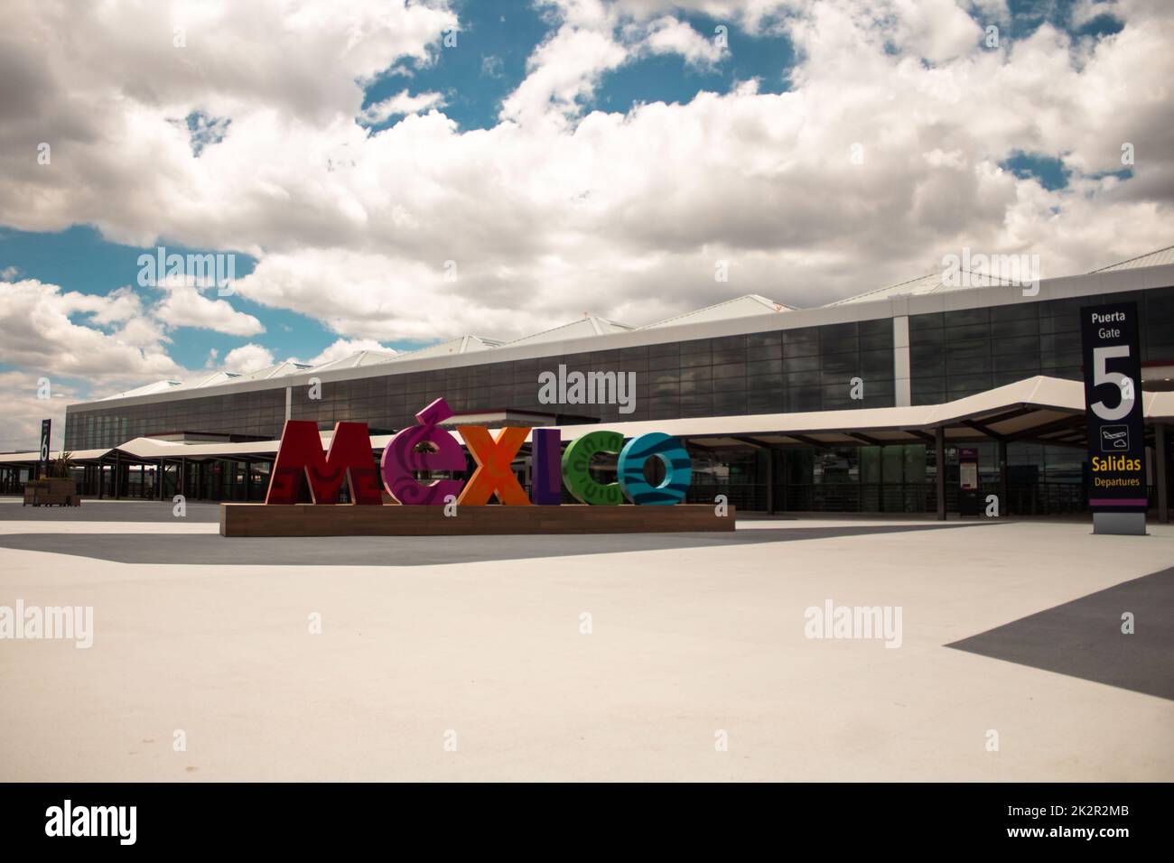 The colorful Mexico sign at the AIFA airport Stock Photo - Alamy