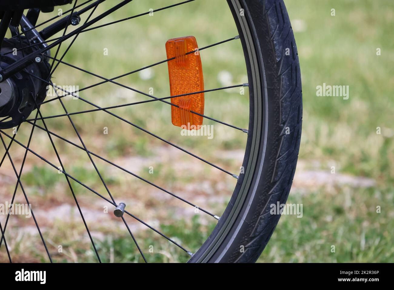 A closeup shot of a bicycle wheel Stock Photo - Alamy