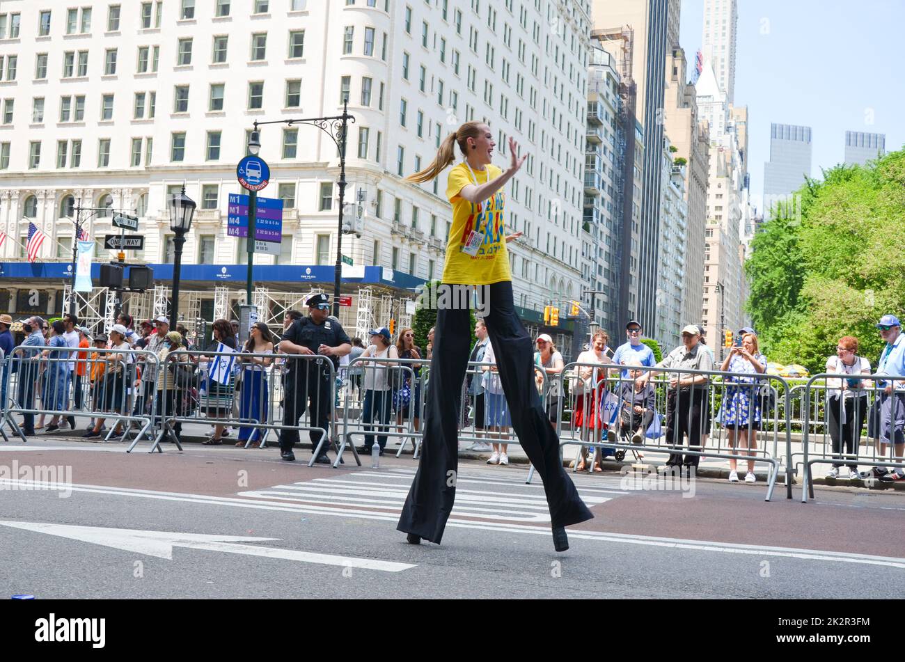 The annual Israel Day Parade along Fifth Avenue in New York City Stock ...