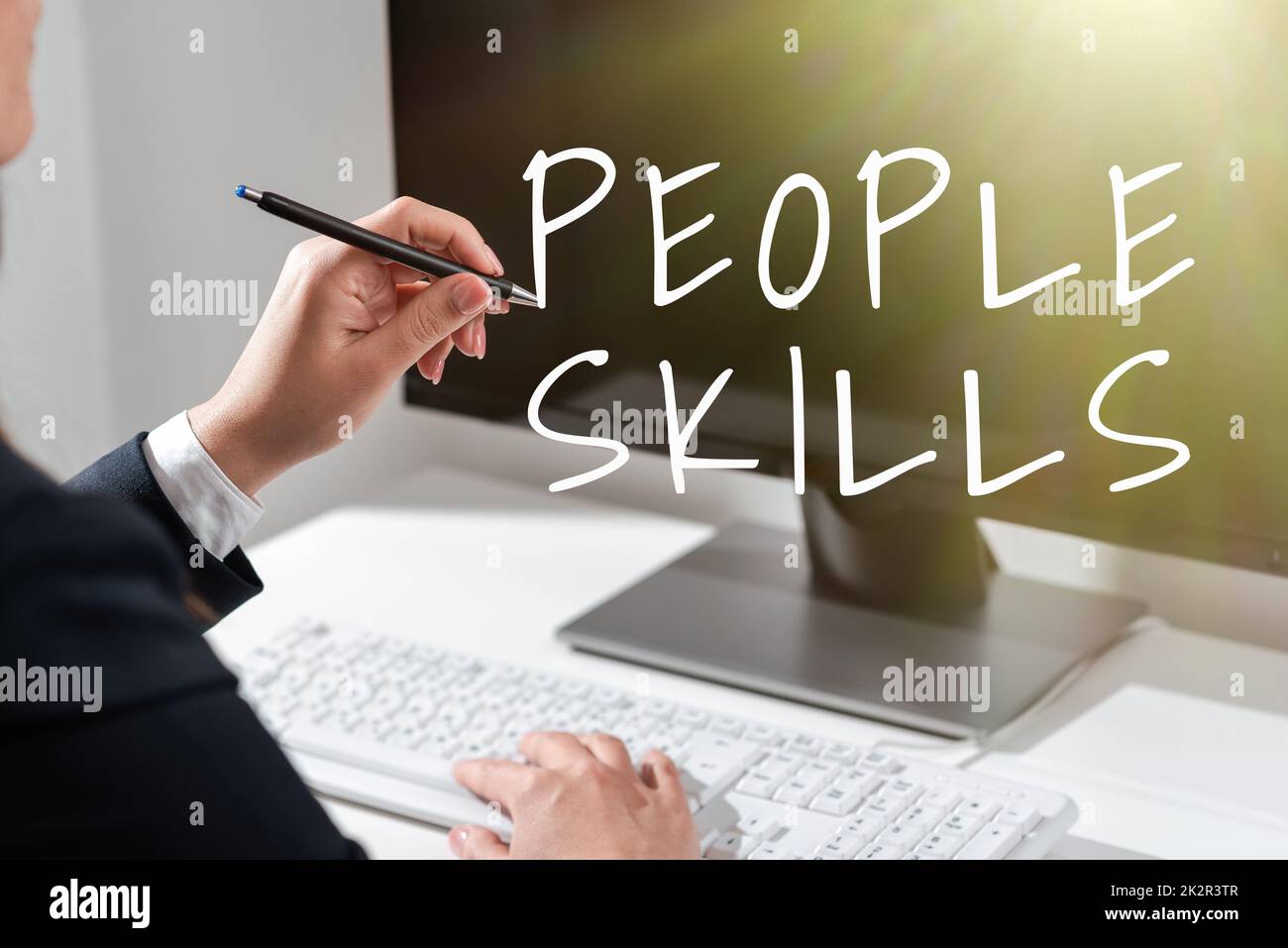 Conceptual display People Skills. Business overview Get Along well ...