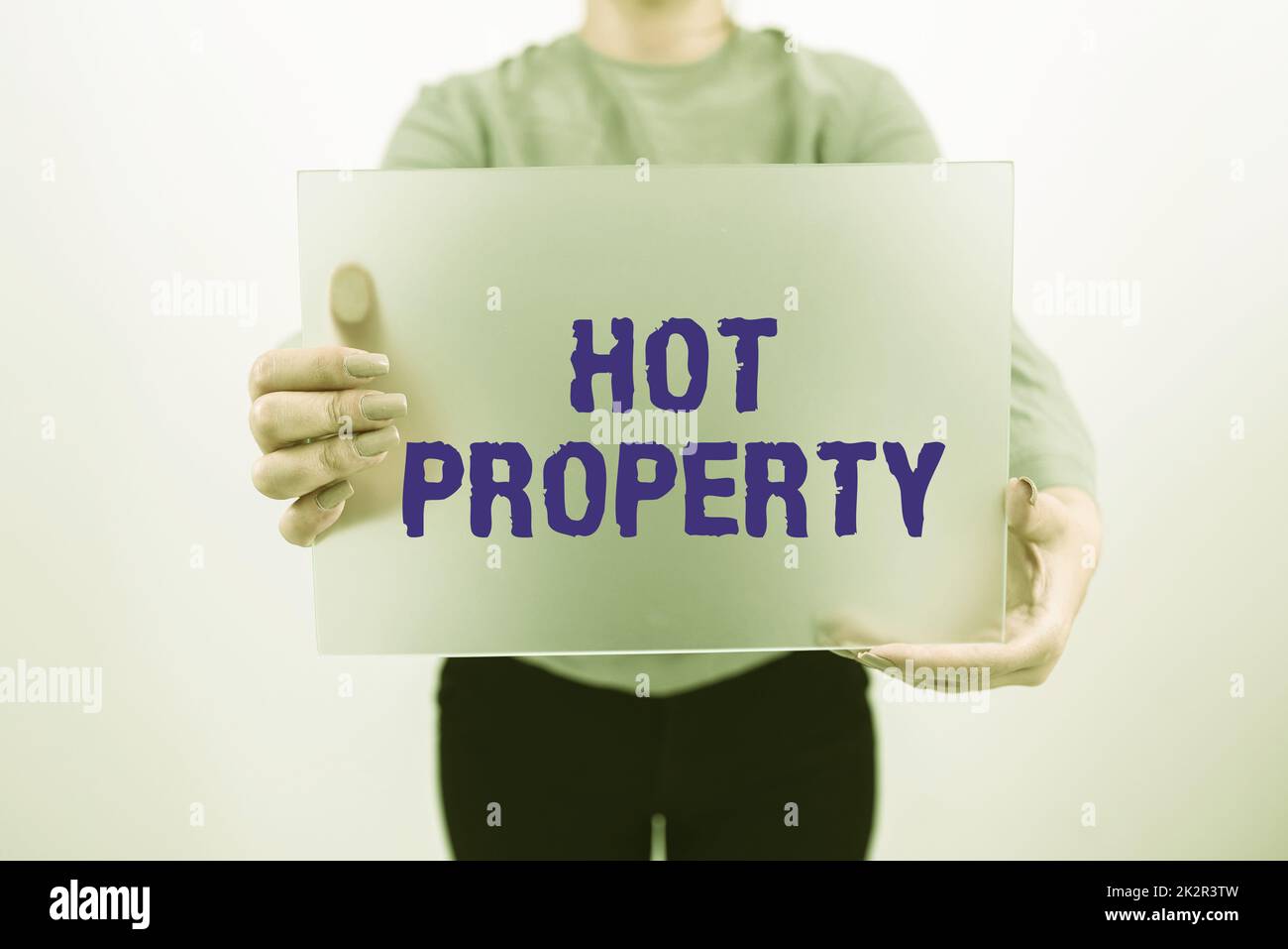 Text sign showing Hot Property. Word Written on Something which is ...