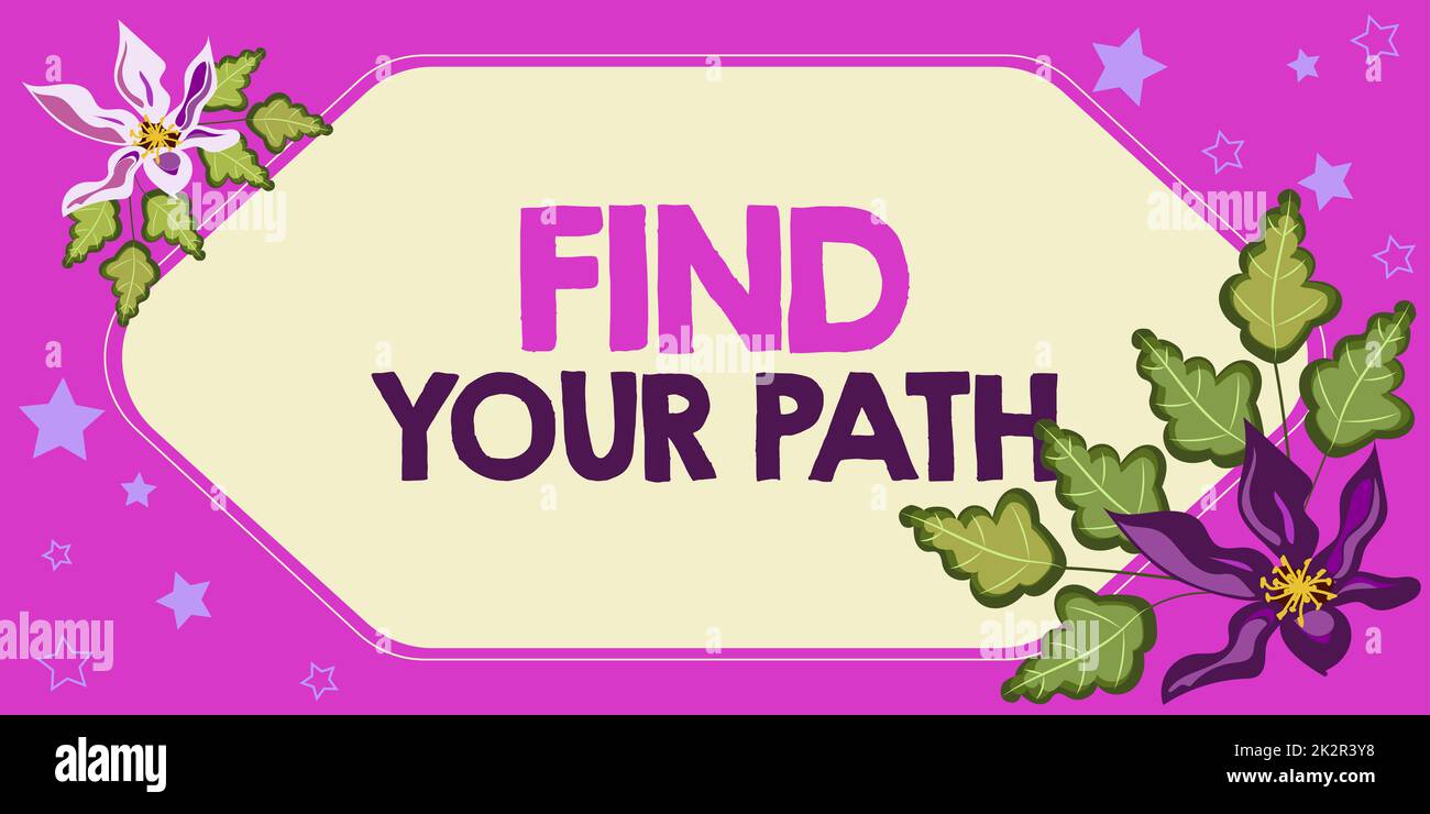 Sign displaying Find Your Path. Business idea Search for a way to ...