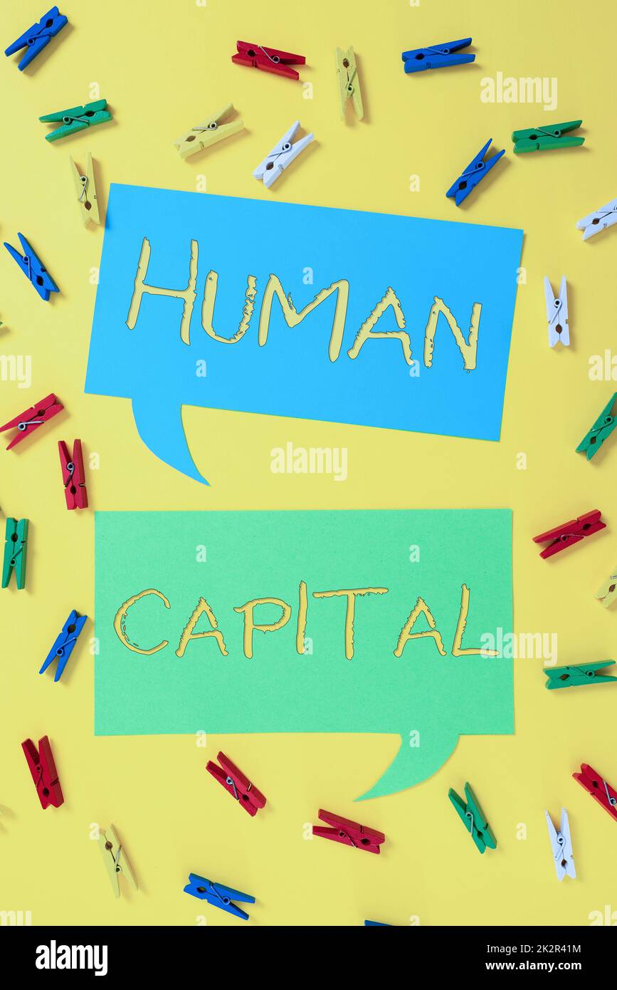 Text caption presenting Human Capital. Word Written on Intangible ...