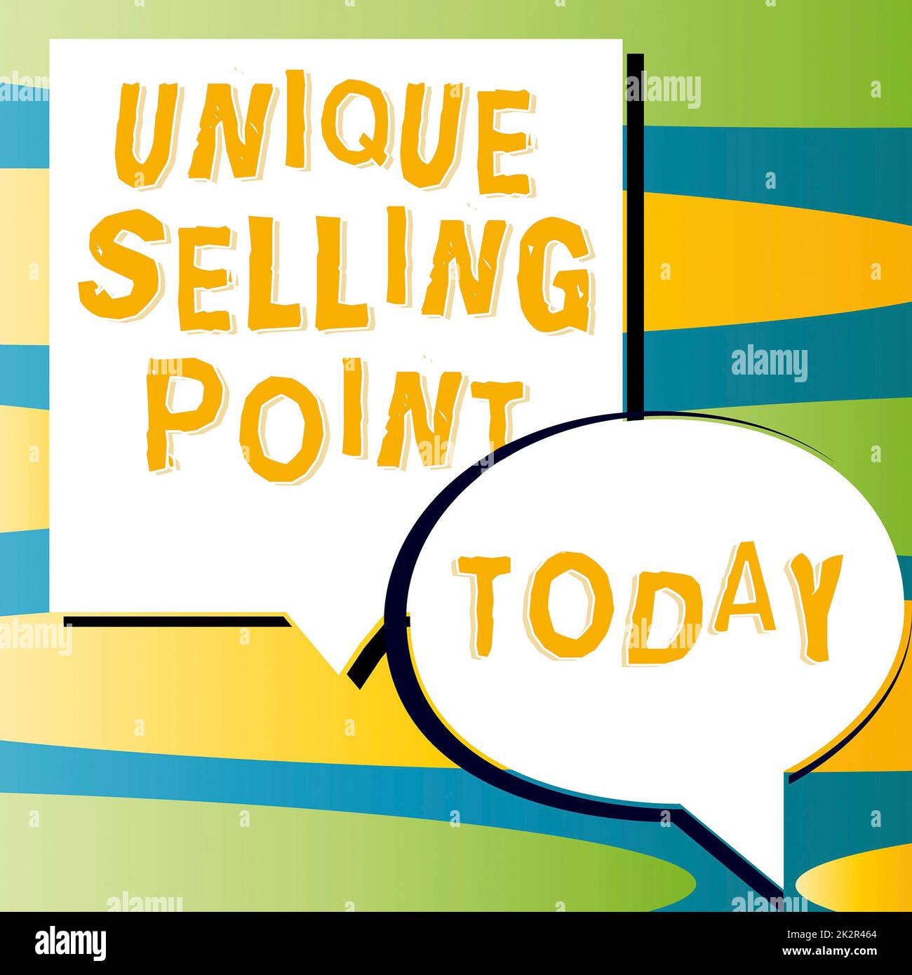 Text caption presenting Unique Selling Point. Business idea ...