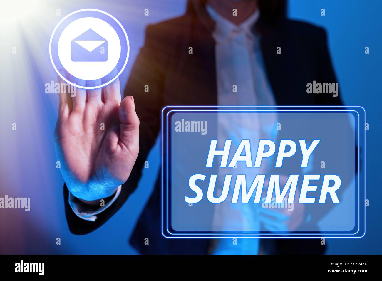 Sign displaying Happy Summer. Business approach Beaches Sunshine ...