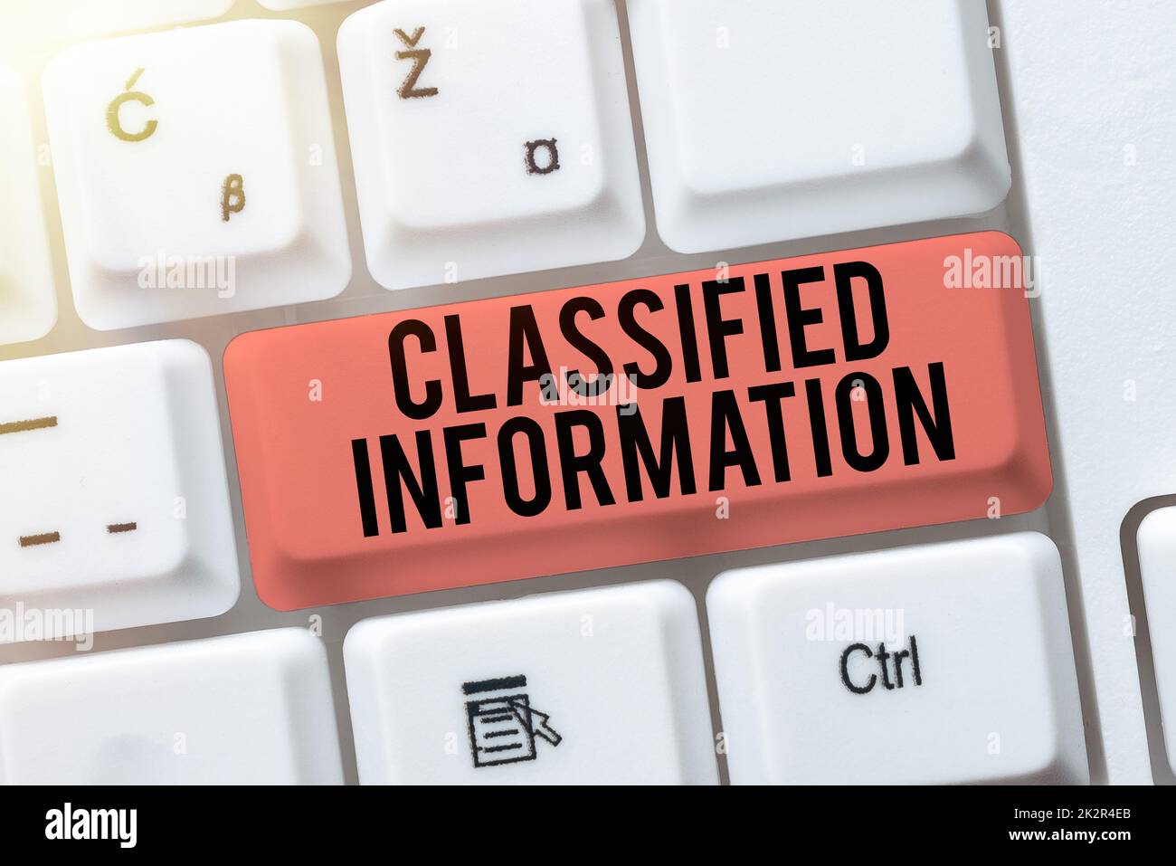 Handwriting text Classified Information. Concept meaning Sensitive Data ...